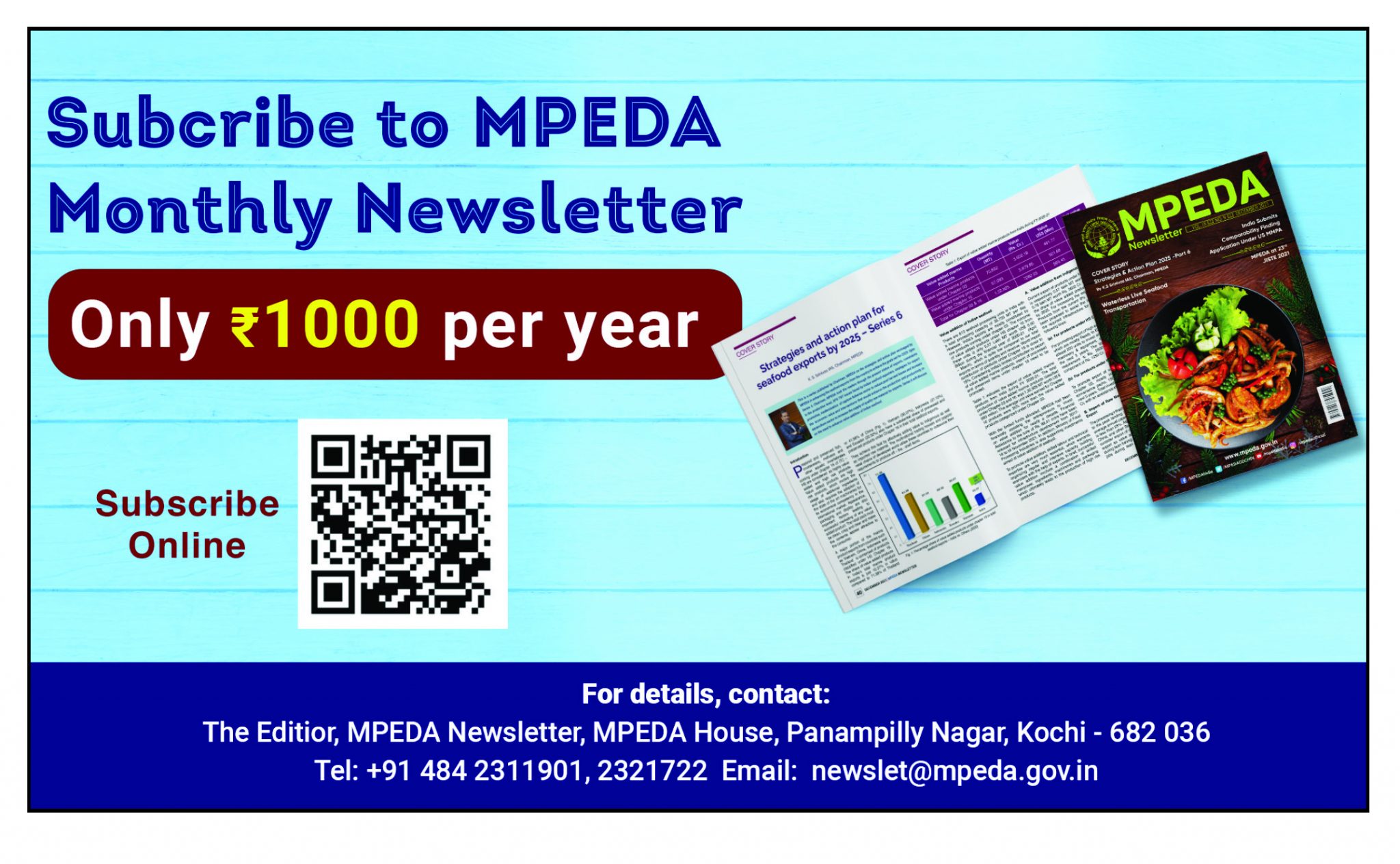 Advertisement tariff of MPEDA Newsletter – MPEDA